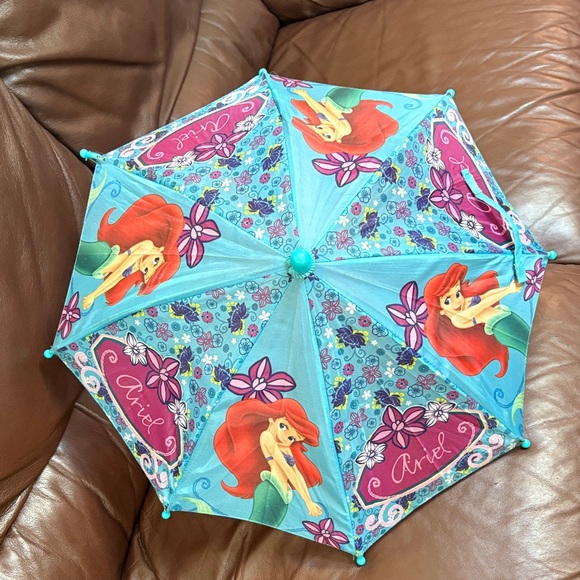 Disney | Toys | Disney Ariel Kids Umbrella Blue And Red | Poshmark